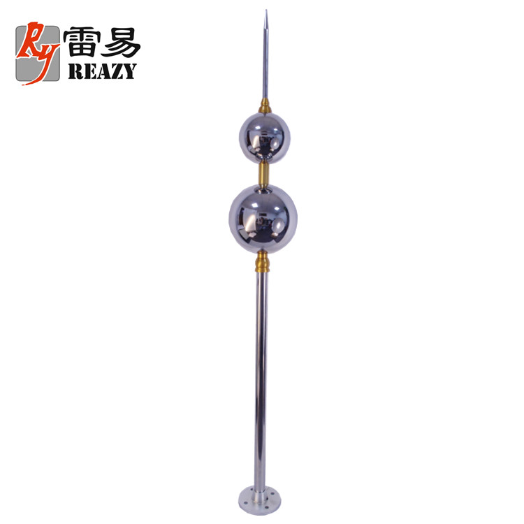 Reazy double stainless steel balls lightning rod lightning conductor